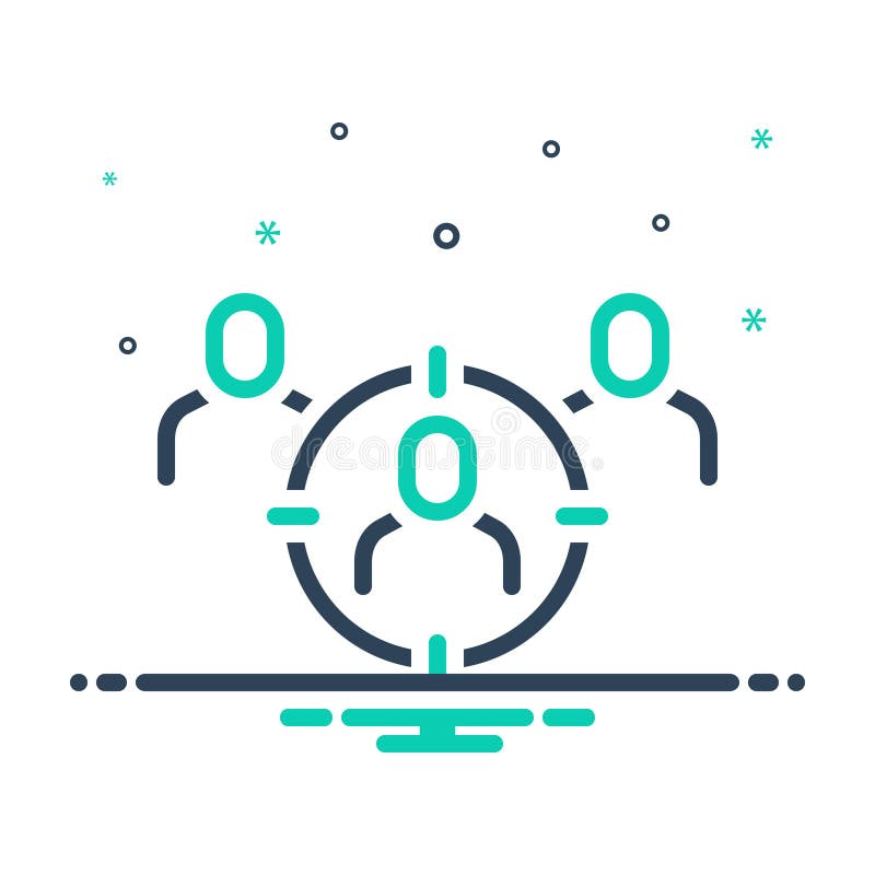 Mix Icon for Target Audience, Target and Focus Stock Illustration ...