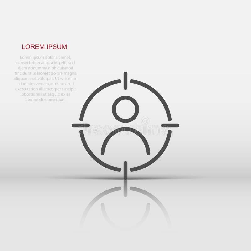 Target Audience Icon in Flat Style. Focus on People Vector Illus Stock ... Target Audience Icon in Flat Style. Focus on People Vector Illus Stock ...