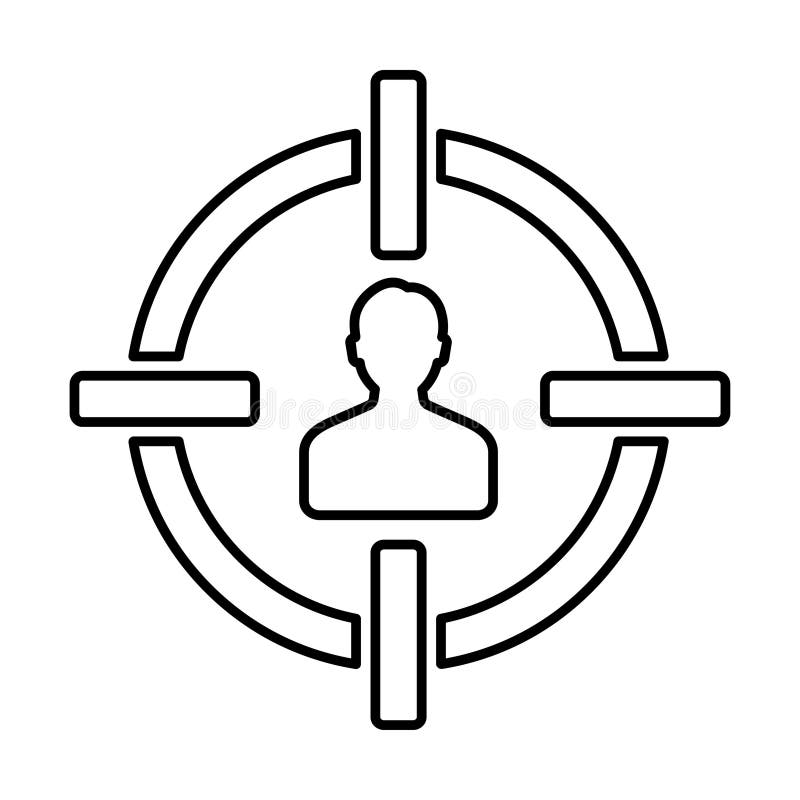 Target Audience Icon Line Vector Graphics Stock Vector - Illustration ...