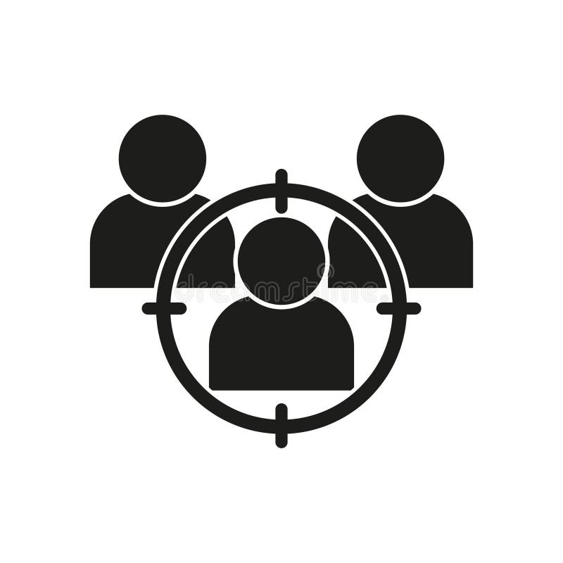 Target Audience Icon. Silhouette Group. Focus Symbol. Vector ...