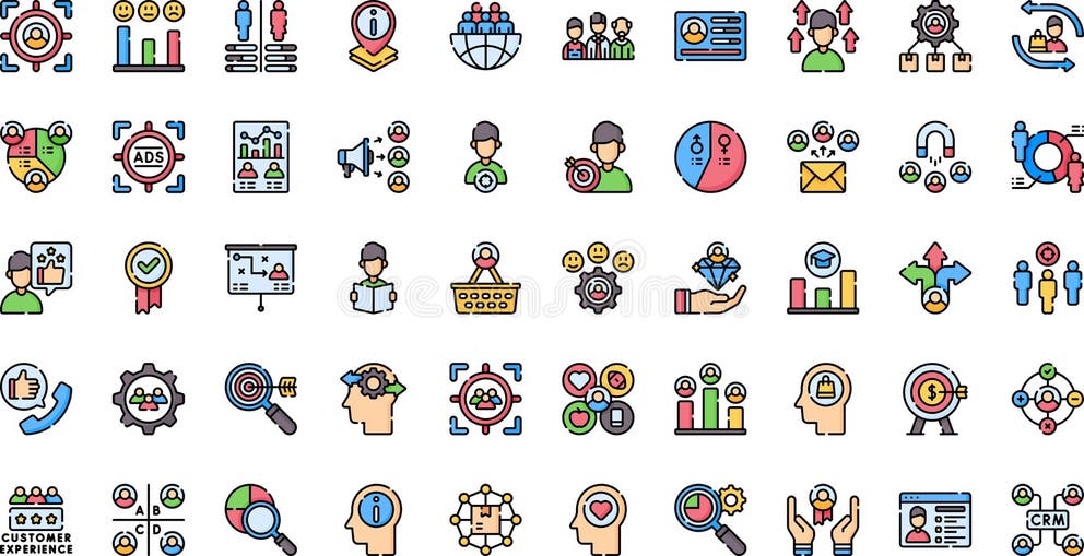 Target Audience Icons High-Quality Vector Icons Collection with ...