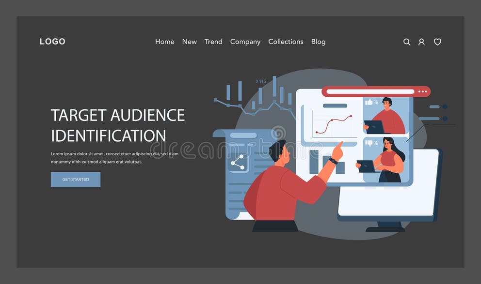 Target Audience Identification Concept. Flat Stock Vector ...