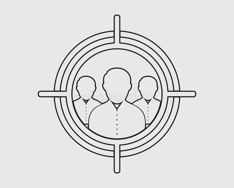 Target audience line icon stock vector. Illustration of optimization ... Target audience line icon stock vector. Illustration of optimization ...