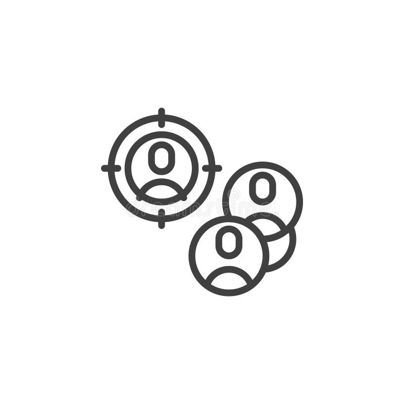 Target audience line icon stock vector. Illustration of simple - 278777868 Target audience line icon stock vector. Illustration of simple - 278777868