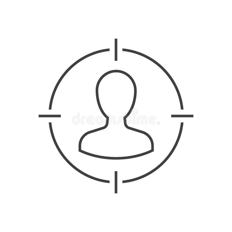 Target Audience Outline Icon Stock Vector - Illustration of people ... Target Audience Outline Icon Stock Vector - Illustration of people ...