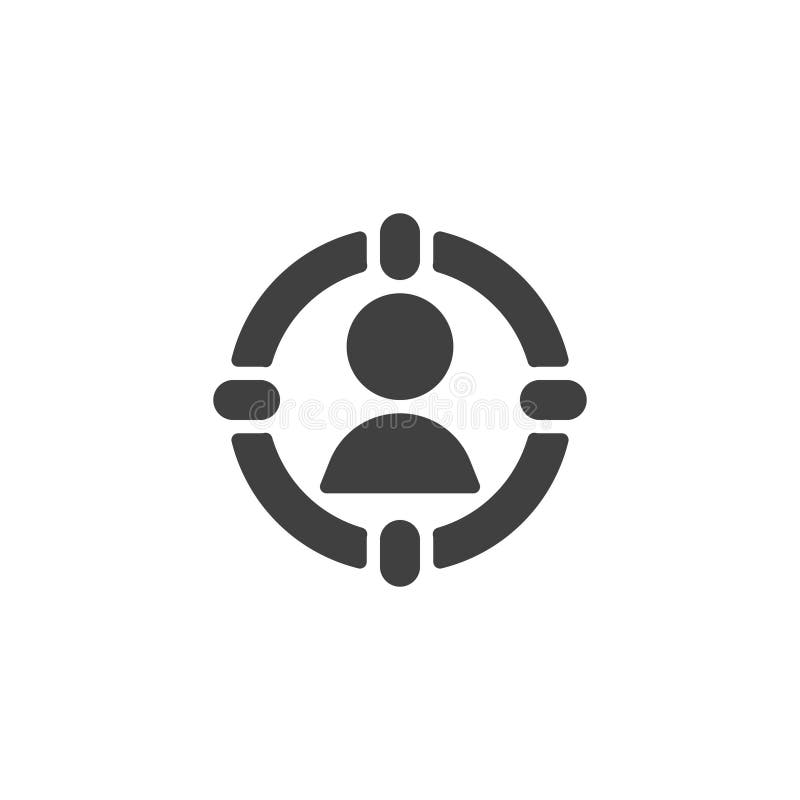 Target Audience Icon Vector, Filled Flat Sign, Solid Pictogram Isolated ...