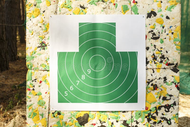 A Target on a Background of Green Stock Image - Image of goal ...