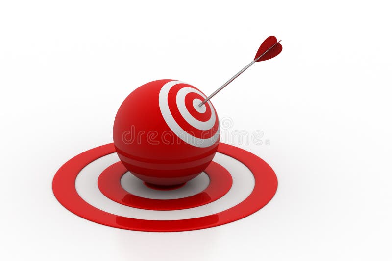 Target Ball Hit Arrows with Currency Note Stock Illustration ...