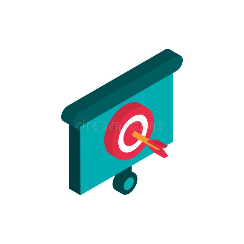 Target Board Advertising Commerce Marketing Icon Isometric Stock Vector ...