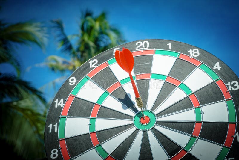 Target Board with Arrows at Sunset Stock Image - Image of ...