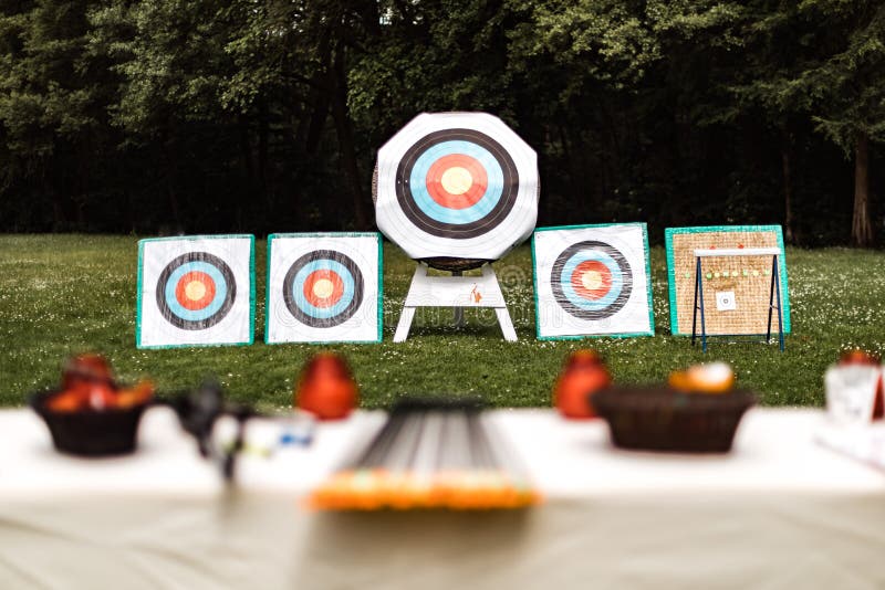 Photo of a Target Board Game in the Garden Stock Photo - Image of ...