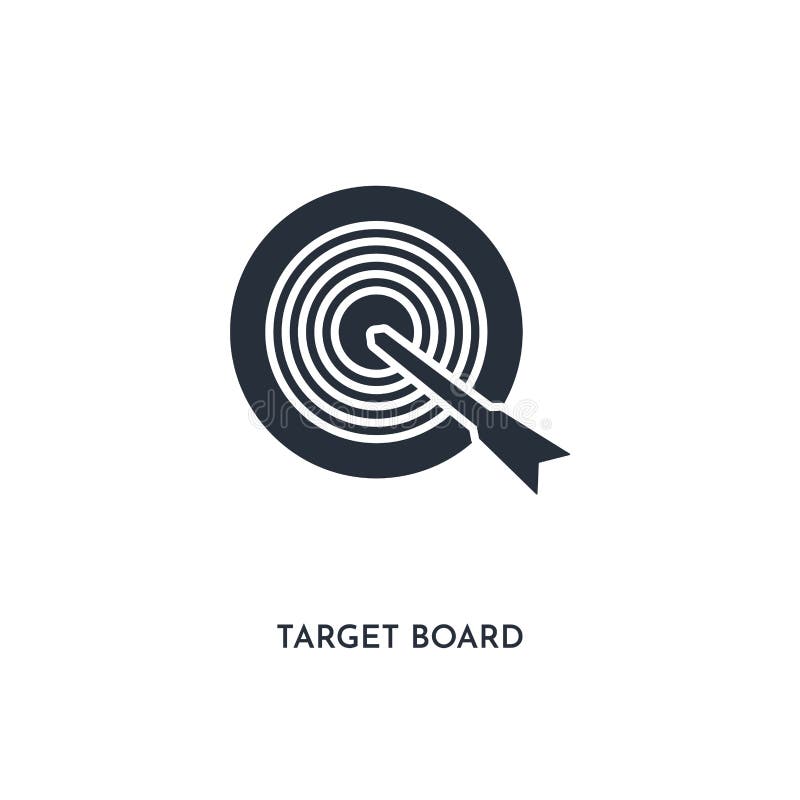 Target Board Icon. Simple Element Illustration. Isolated Trendy Filled ...