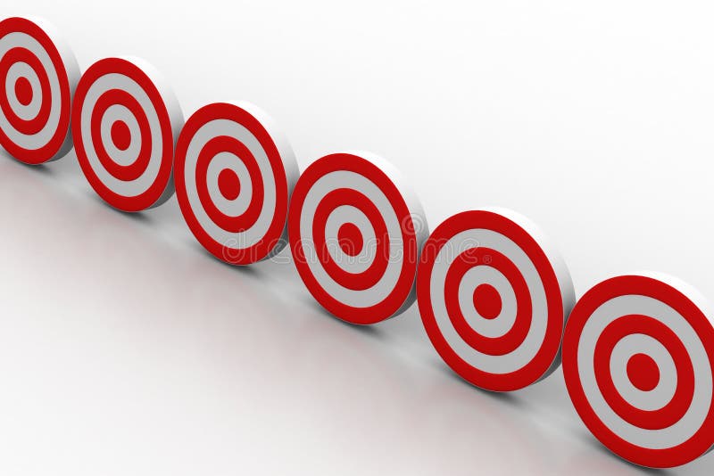 Target board row stock illustration. Illustration of arrow - 69508625