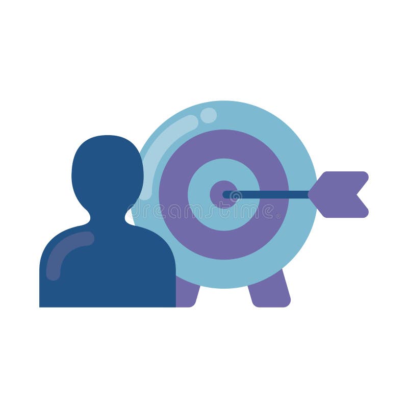 Target Board with Silhouette Person Stock Illustration - Illustration ...