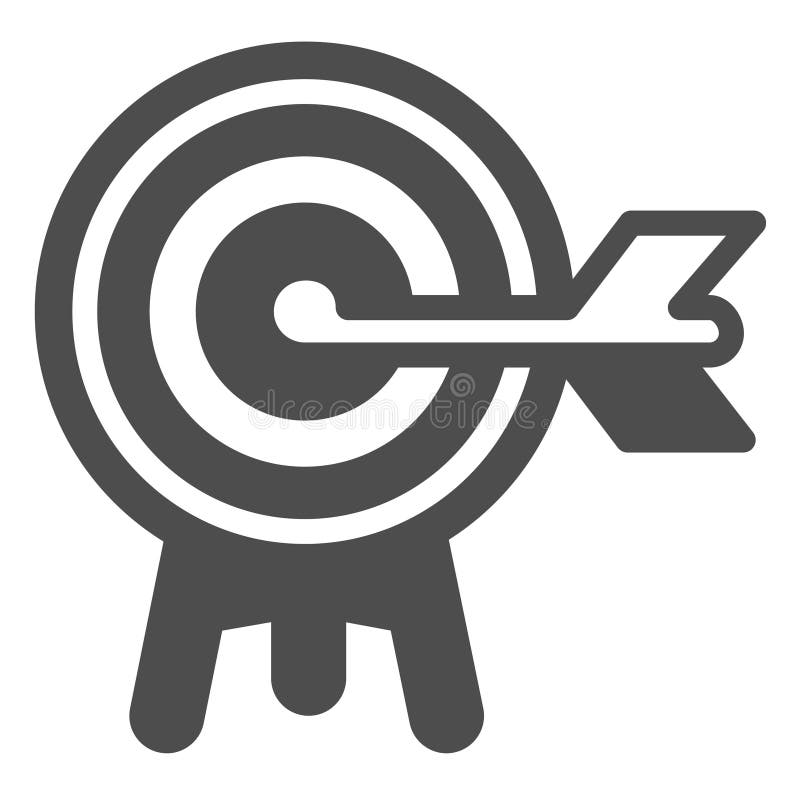 Target with Bow Arrow on Tripod Stand Solid Icon, Design Recruitment ...