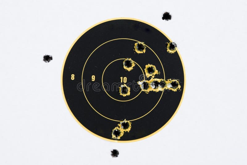 Target with bullet holes stock photo. Image of bullseye - 2980284