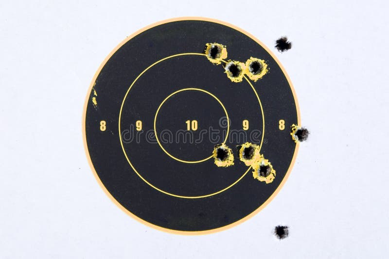 Target with bullet holes stock photo. Image of bullseye - 2980284