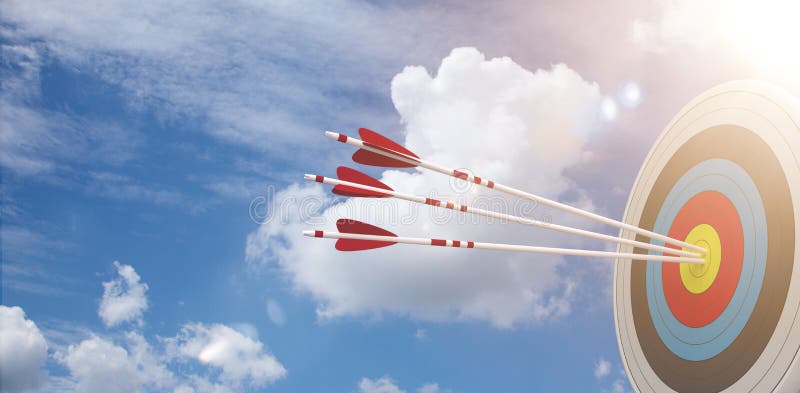 Target Bullseye Blue Sky stock illustration. Illustration of ...