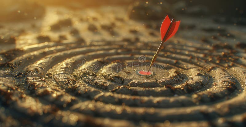 A Target with a Bullseye Hit by an Arrow, Symbolizing Achieving Perfect ...