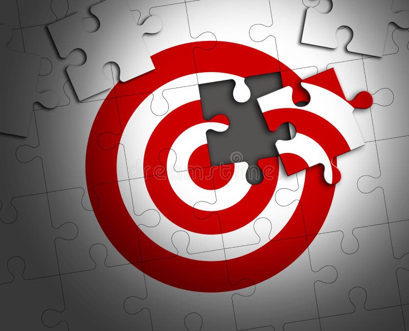 Target Business Concept of Jigsaw Puzzle Stock Illustration ...