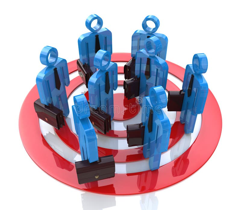 Target at business group stock illustration. Illustration of media ...