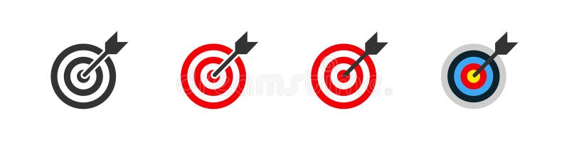 Target Business Icon. Set Sign Symbol for Concept Design Stock ...