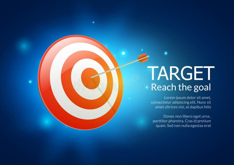 Target Business Illustration Vector Aim Backgorund. Business Goal ...