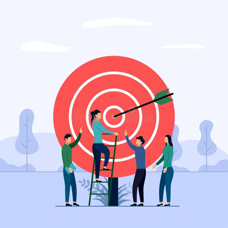 Target Business Teamwork, Arrow Hitting a Target, Business Concept ...