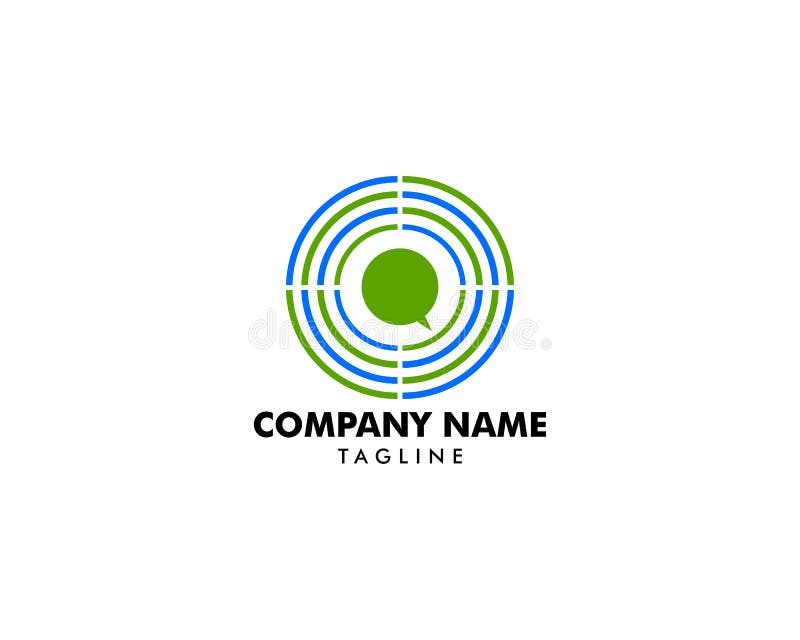 Target Center Question Talk Chat Bubble Vector Logo Icon Stock Vector ...