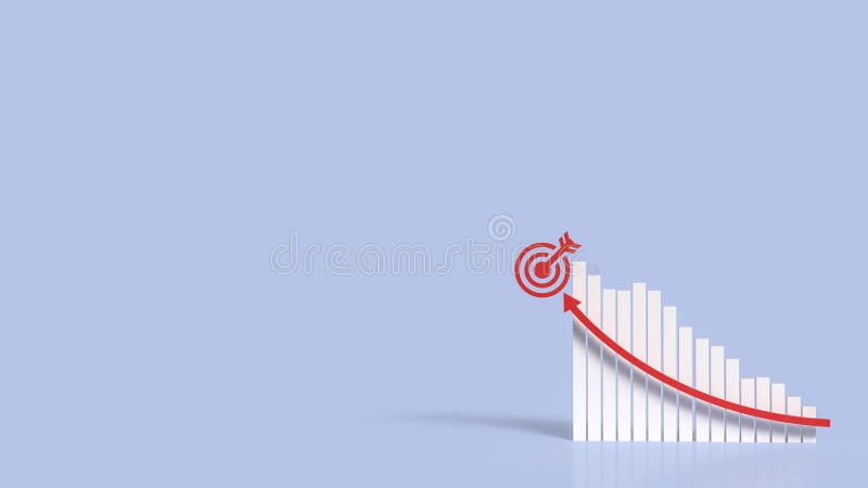 The Target and Chart for Business Concept 3d Rendering Stock ...