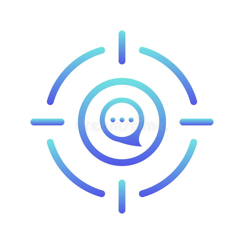 Target Chat Logo Gradient Design Template Icon Element Stock Vector ...