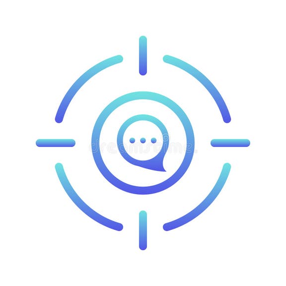 Target Chat Logo Gradient Design Template Icon Element Stock Vector ...