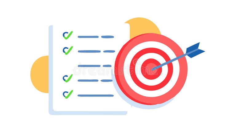 Target with Checked Tasks on Document, Vector Design Generative AI ...