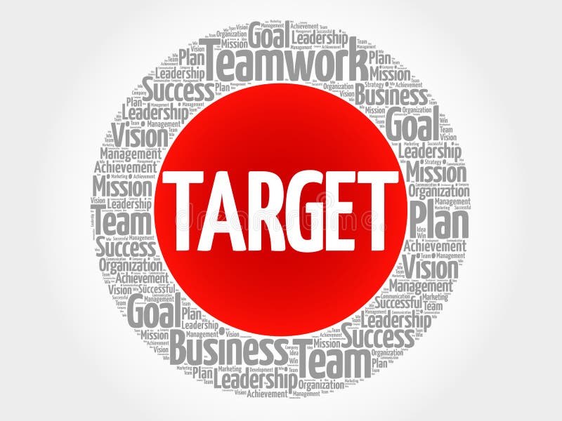 Target circle word cloud stock illustration. Illustration of design ...