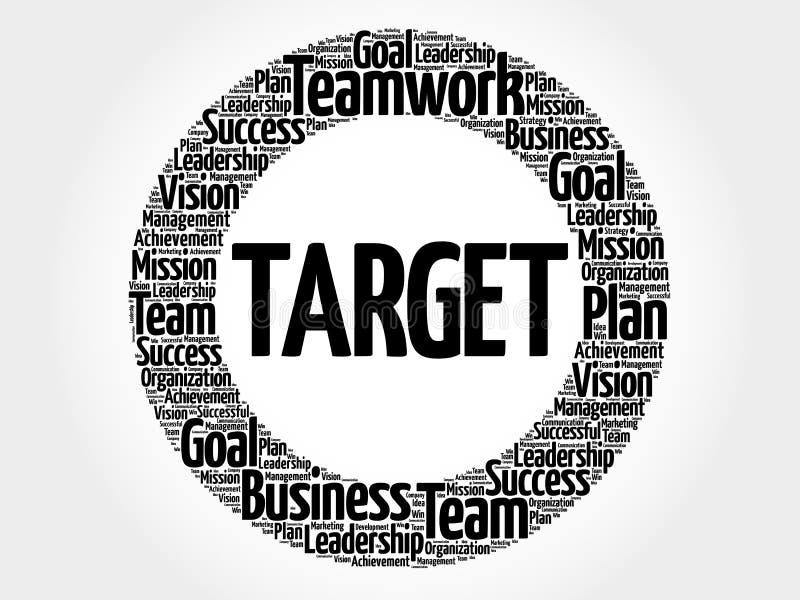Target circle word cloud stock illustration. Illustration of design ...
