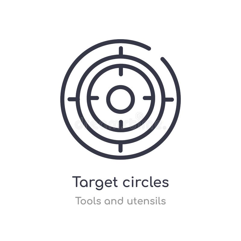 Target Circles Icon on White Background. Simple Element Illustration ...