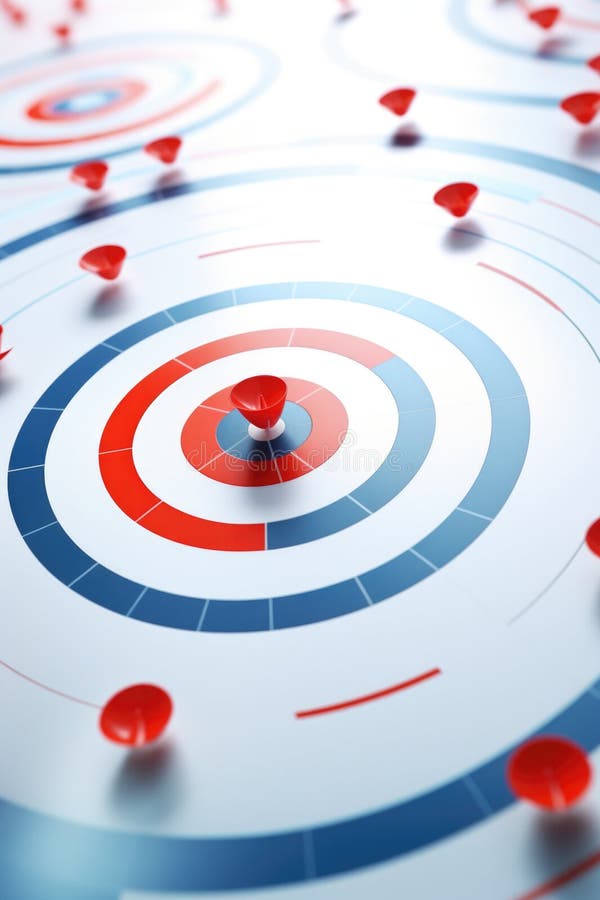 Target within circles stock illustration. Illustration of attention ...