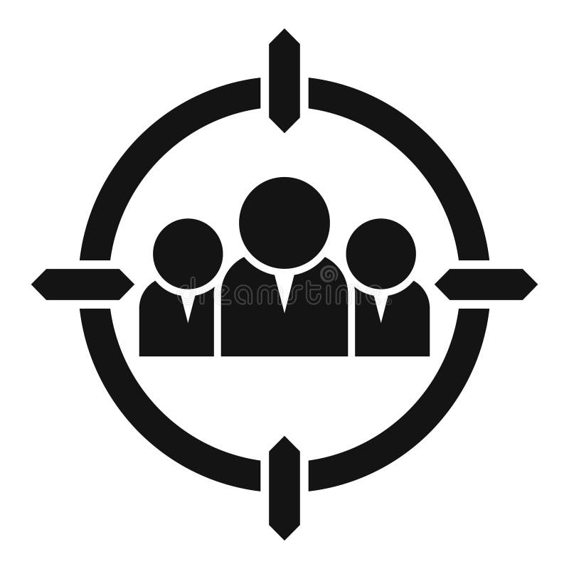 Target Client Team Icon Simple Vector. Process Identity Stock ...
