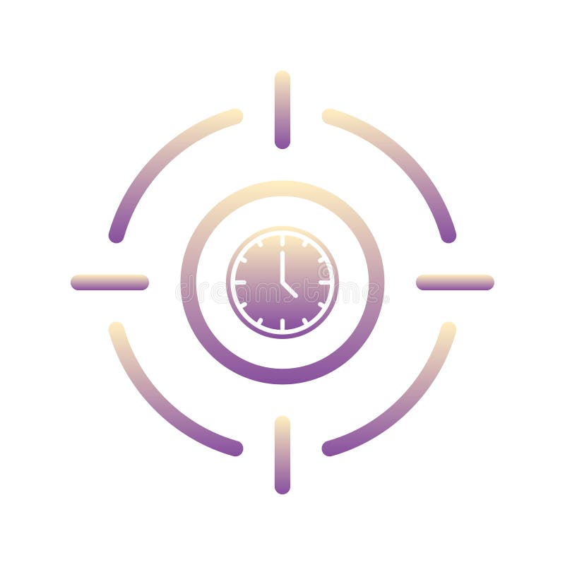 Target Clock Logo Gradient Design Template Icon Element Stock Vector ...