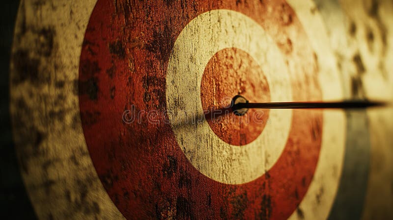 Target Close-Up with Arrow and Textured Background Stock Illustration ...