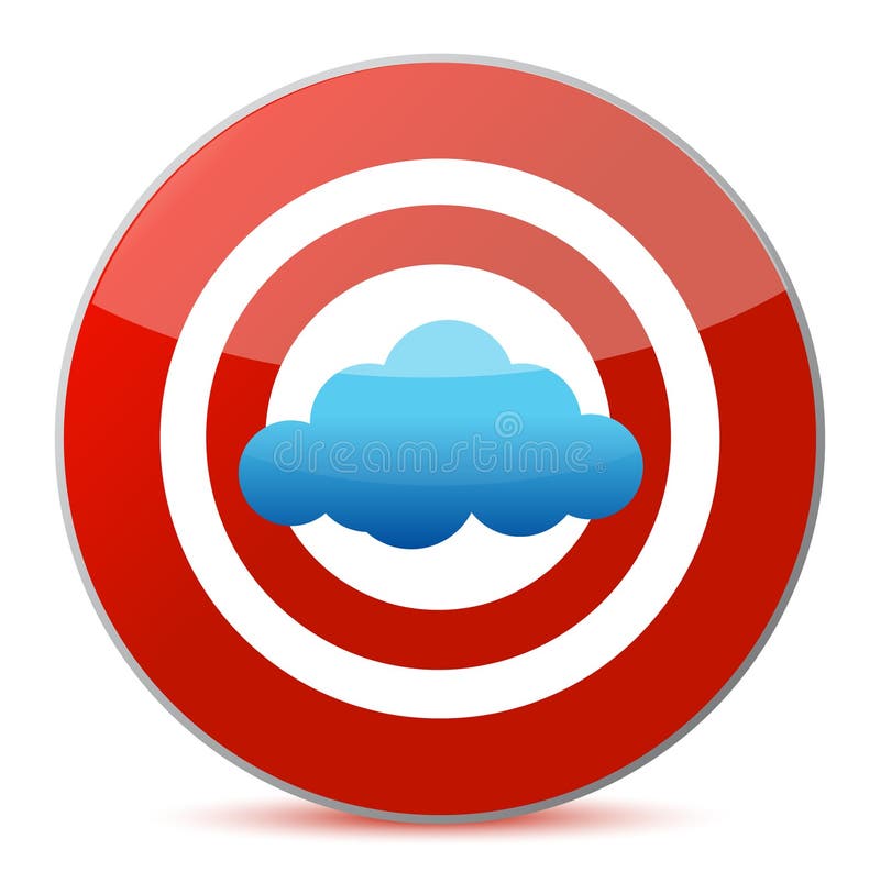 Target Cloud Computing Concept Stock Illustration - Illustration of ...