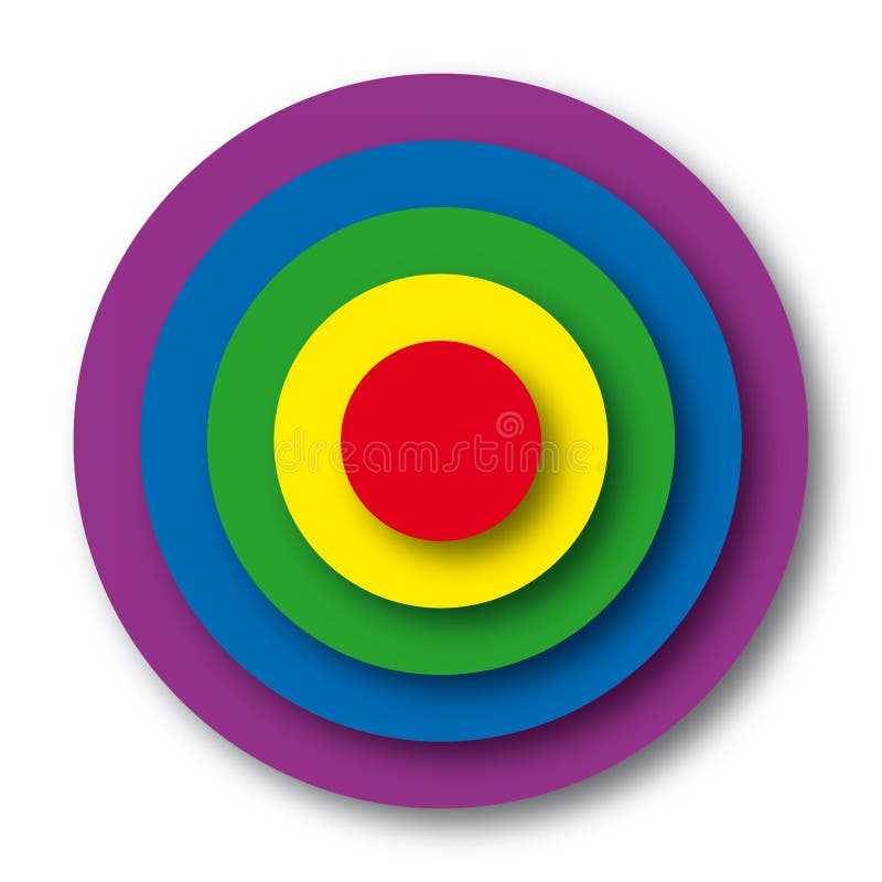Target colors (vector) stock vector. Illustration of circle - 6983402