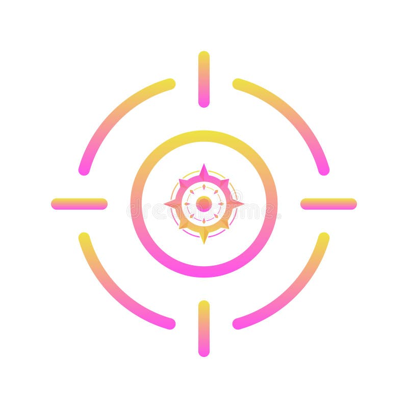 Target Compass Logo Gradient Design Template Icon Element Stock Vector ...