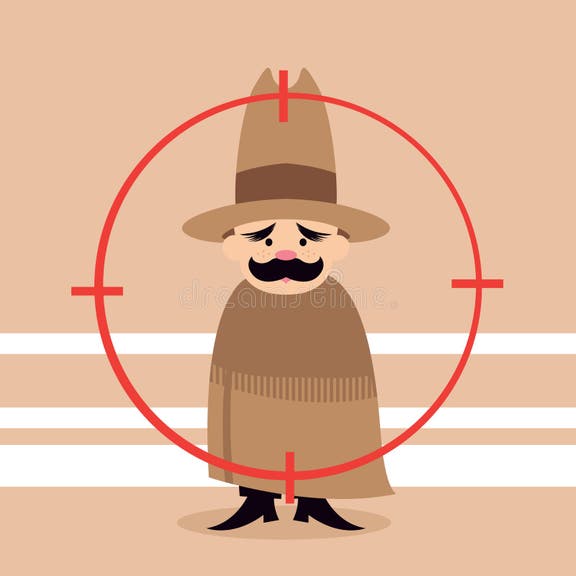 The target is a cowboy stock illustration. Illustration of redtarget ...