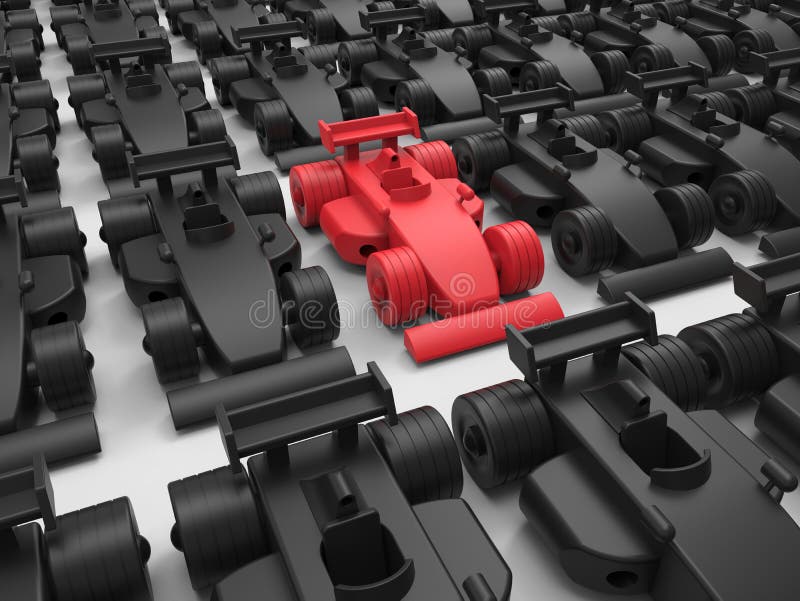 Car Target in Crowd Concept Stock Illustration - Illustration of ...