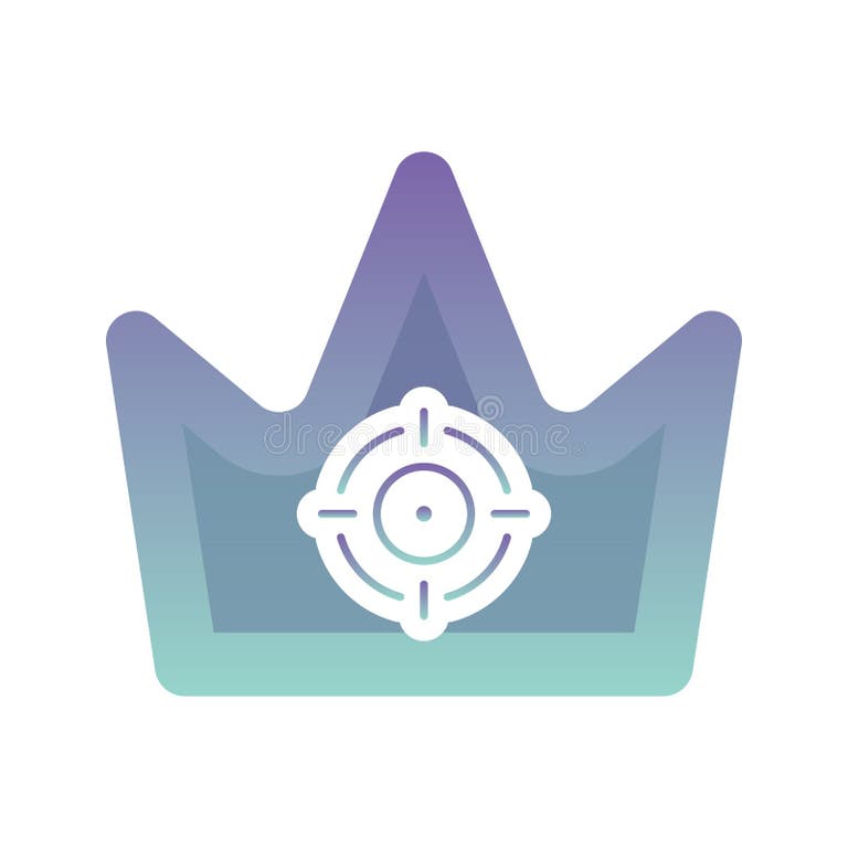 Target Crown Logo Gradient Design Template Icon Element Stock Vector ...