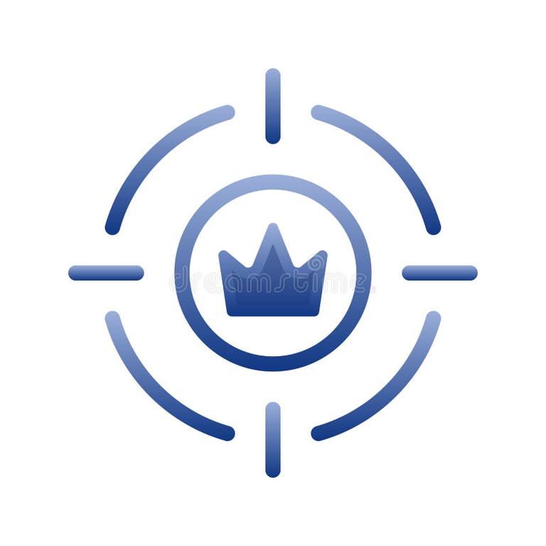 Target Crown Logo Gradient Design Template Icon Element Stock Vector ...