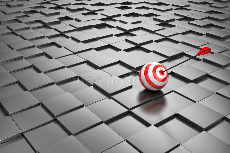 Target on cubes stock illustration. Illustration of object - 63048638