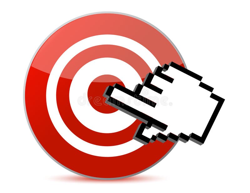 Cursor on target stock illustration. Illustration of technology - 12642189