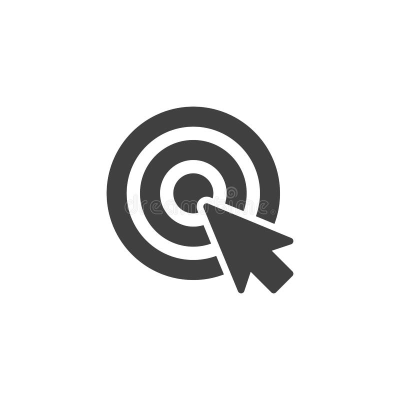 Target and Cursor Line Icon Stock Vector - Illustration of accuracy ...
